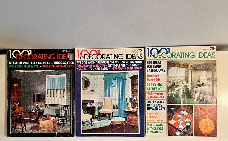 Vintage 1,001 Decorating Ideas Magazines From the 1970's 12 Issues ...