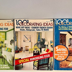 Vintage 1,001 Decorating Ideas Magazines From the 1970's - 12 Issues ...