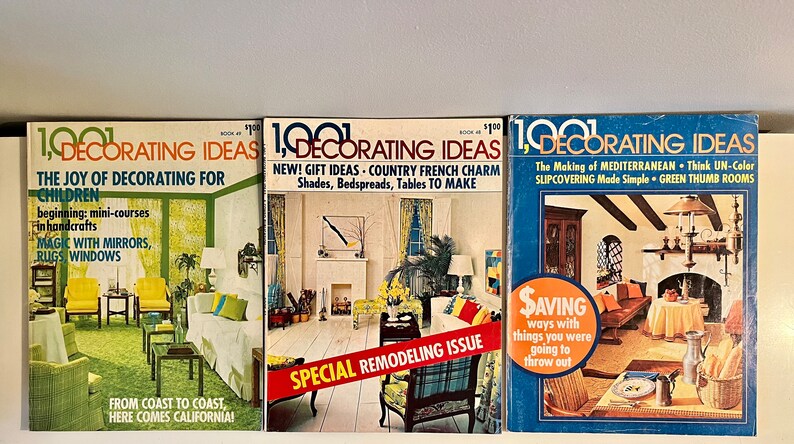Vintage 1,001 Decorating Ideas Magazines From the 1970's 12 Issues ...