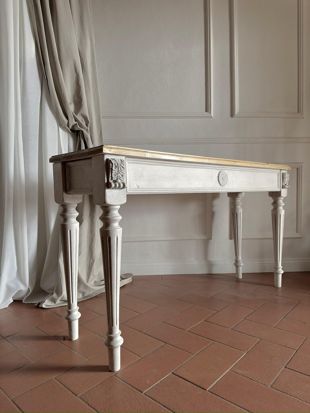 Console Table / Bedroom Desk. Elegant and Refined in French Gustavian ...