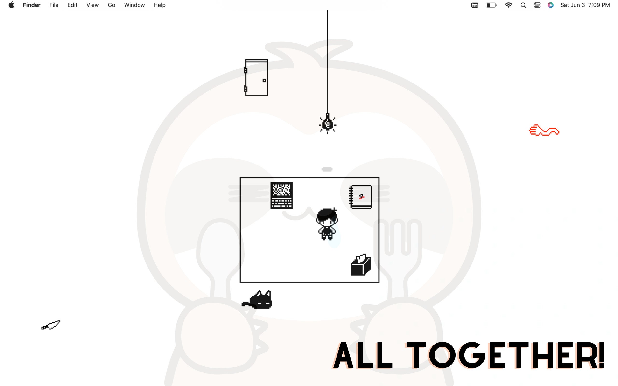 Simple Wallpaper With Folder/application Icons | Omori | Laptop Design ...