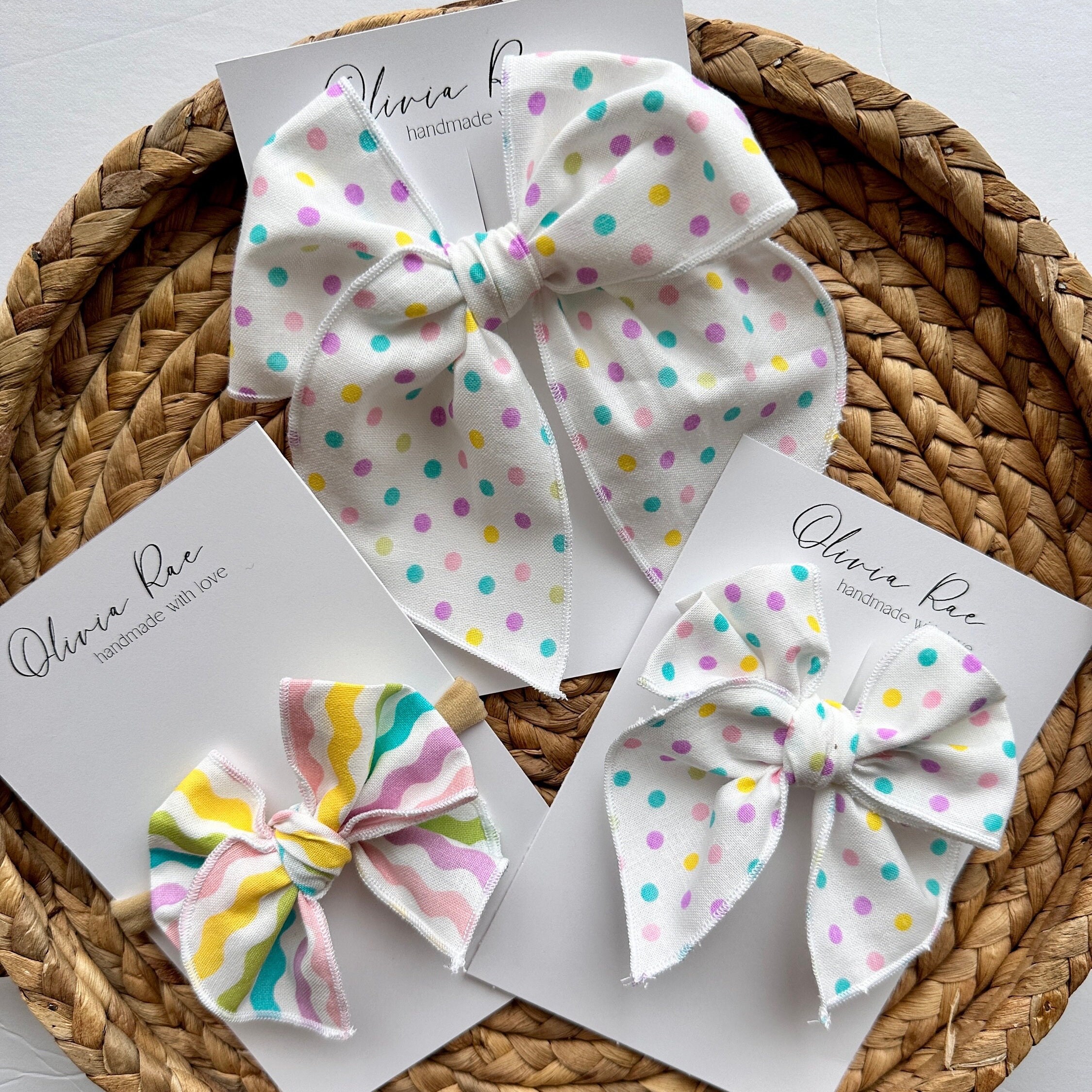 Easter Hair Bows, Spring Bows, Little Girls Hair Bows, Fable Hair Bow ...