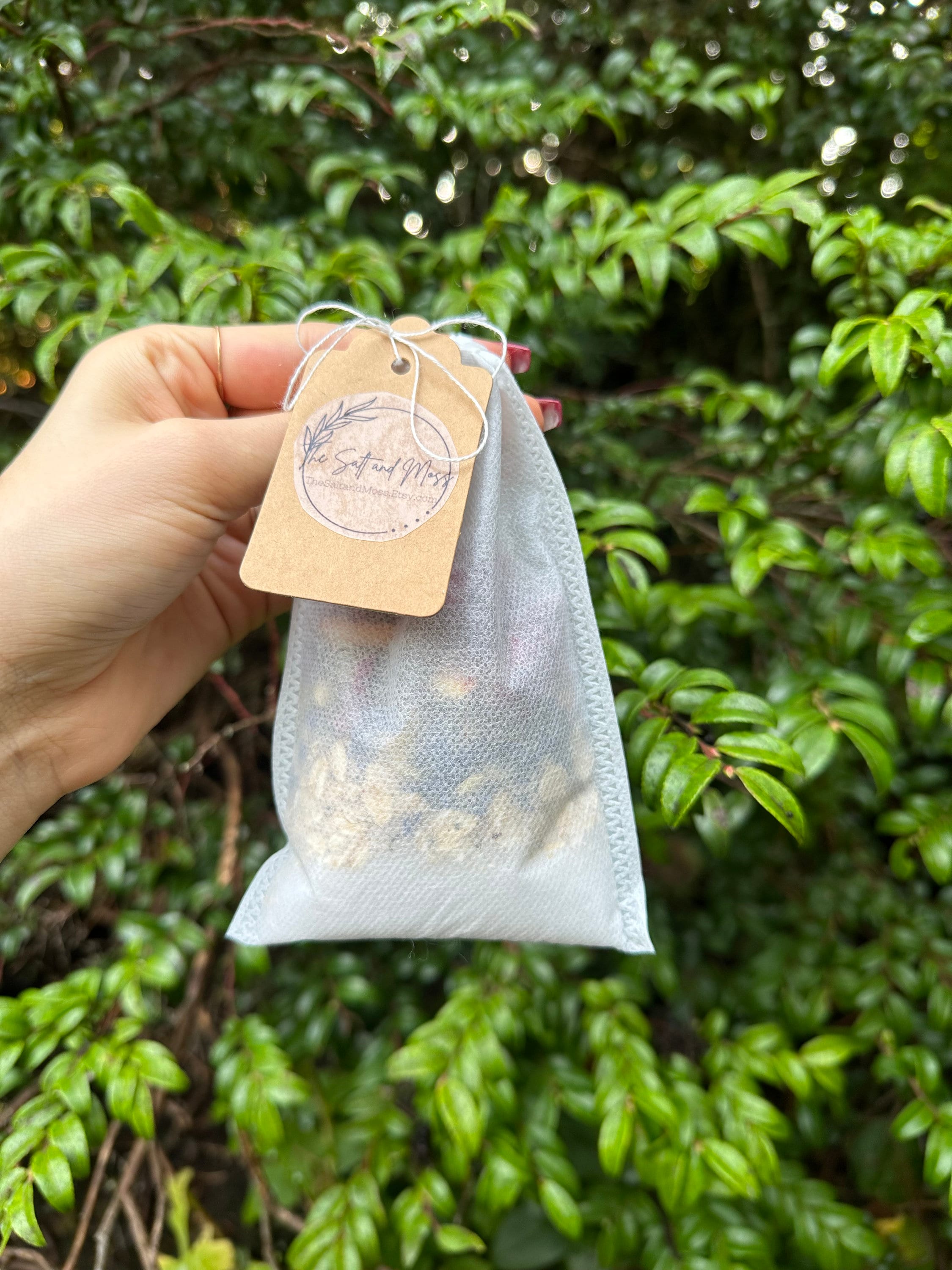 Bath Soak Tea Bag Epsom Salt Flowers Botanicals Dried Orange Detox ...