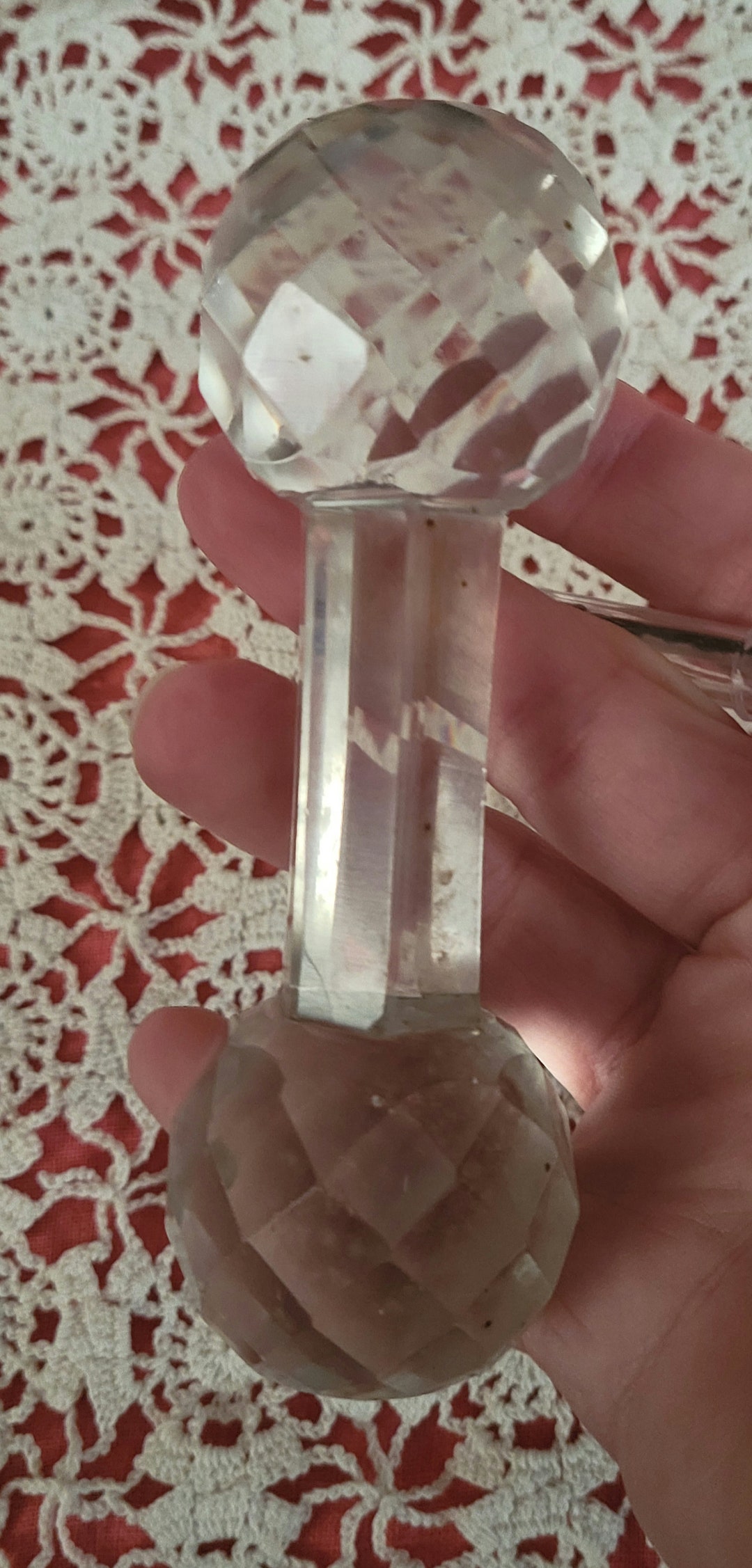 Victorian Crystal Cut Glass Knife Rest - Etsy
