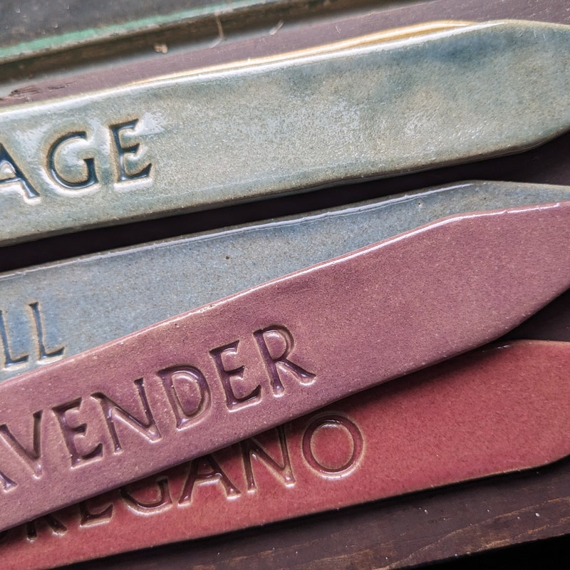 Ceramic Herb Markers - Etsy