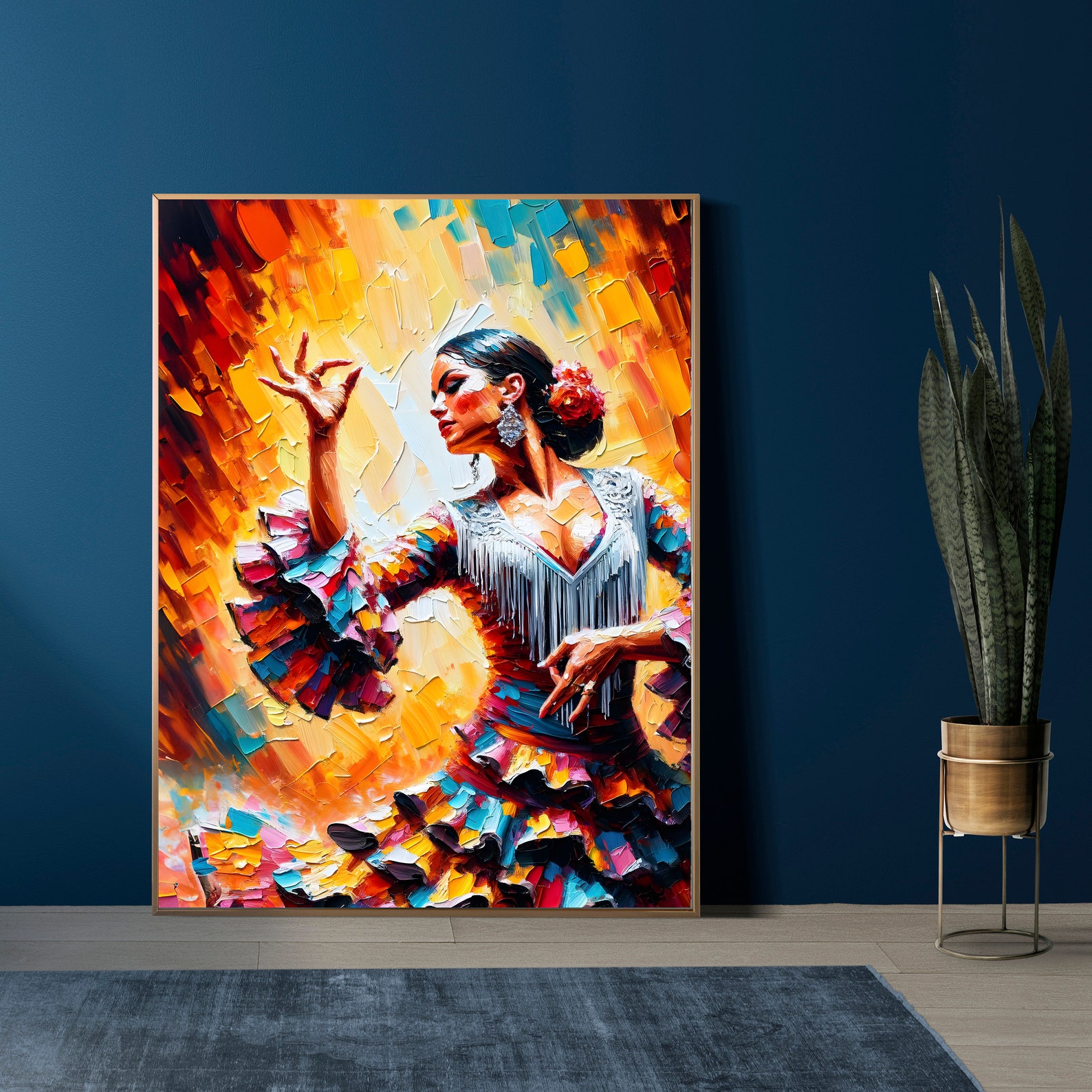 Flamenco Dancer Print, Wall Decor, Colorful, PRINTABLE Art, INSTANT ...