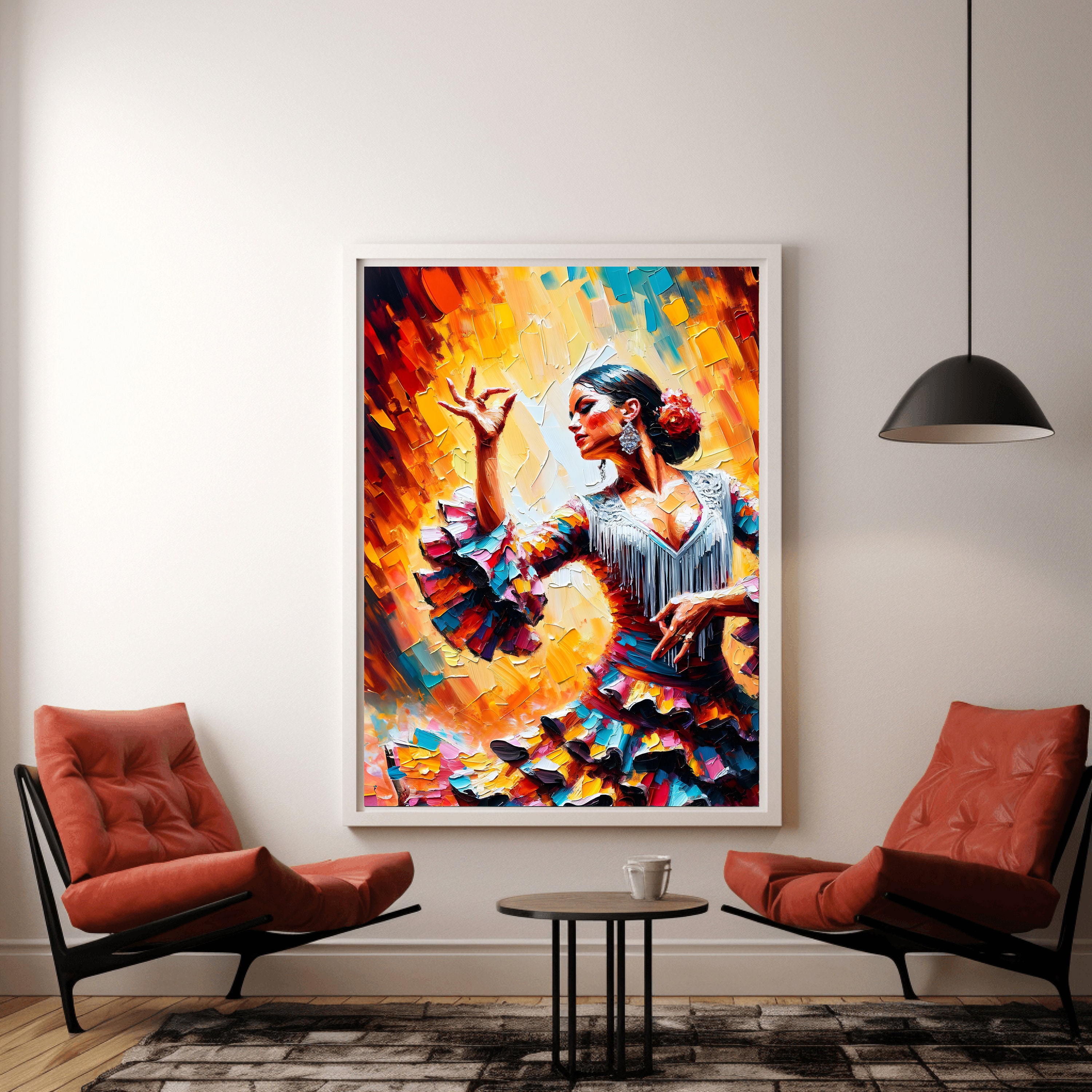 Flamenco Dancer Print, Wall Decor, Colorful, PRINTABLE Art, INSTANT ...