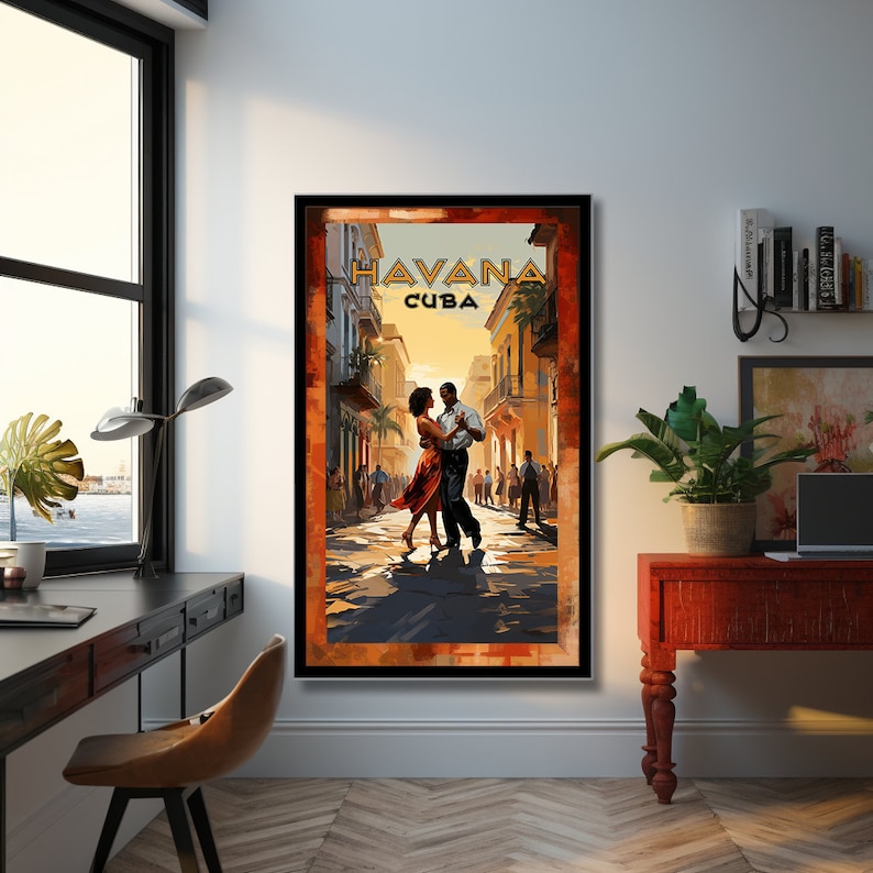 Havana Cuba Print, Cuba Travel Poster, Retro, Wall Decor, Vintage ...