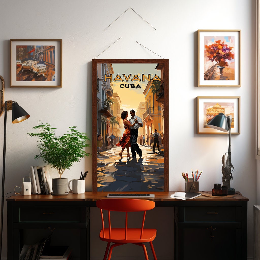 Havana Cuba Print, Cuba Travel Poster, Retro, Wall Decor, Vintage ...