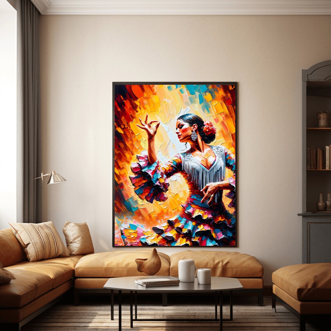 Flamenco Dancer Print, Wall Decor, Colorful, PRINTABLE Art, INSTANT ...