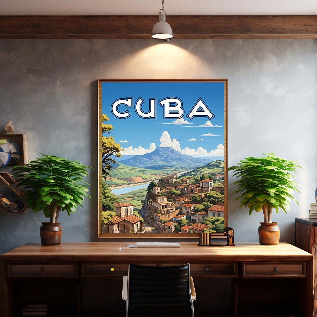 Havana Cuba Print, Cuba Travel Poster, Retro, Wall Decor, Vintage ...