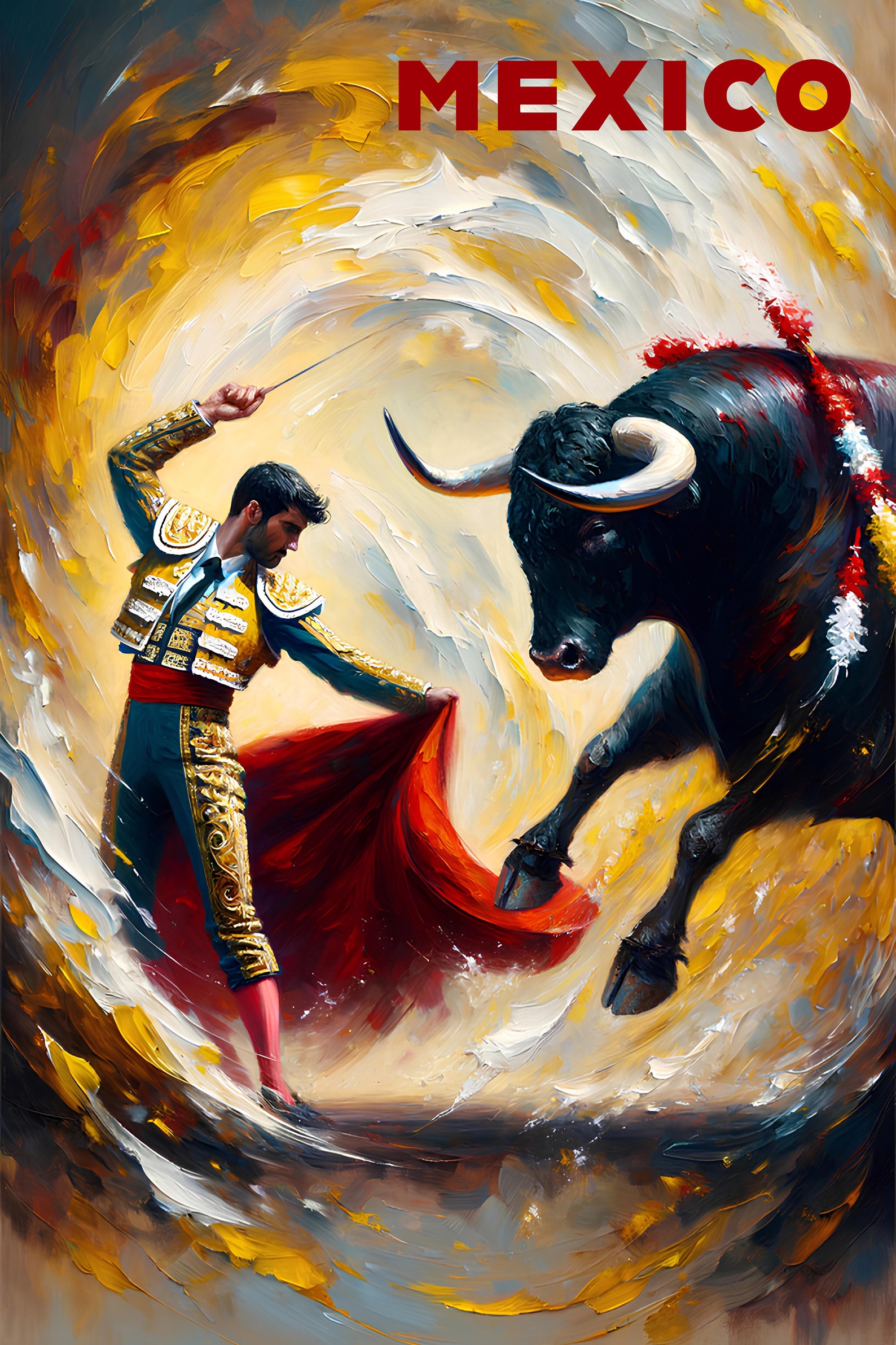 Matador, Bullfight Mexico Print, Torero, Retro, Wall Decor, Vintage ...