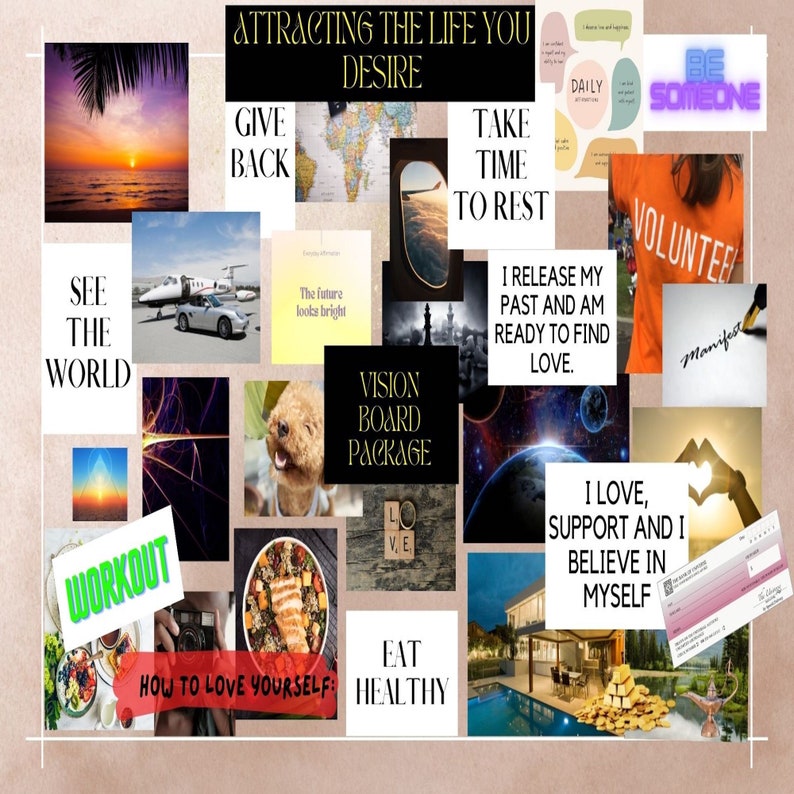 Vision Board Kit: 750+ Images, Affirmations (digital Download) - Etsy