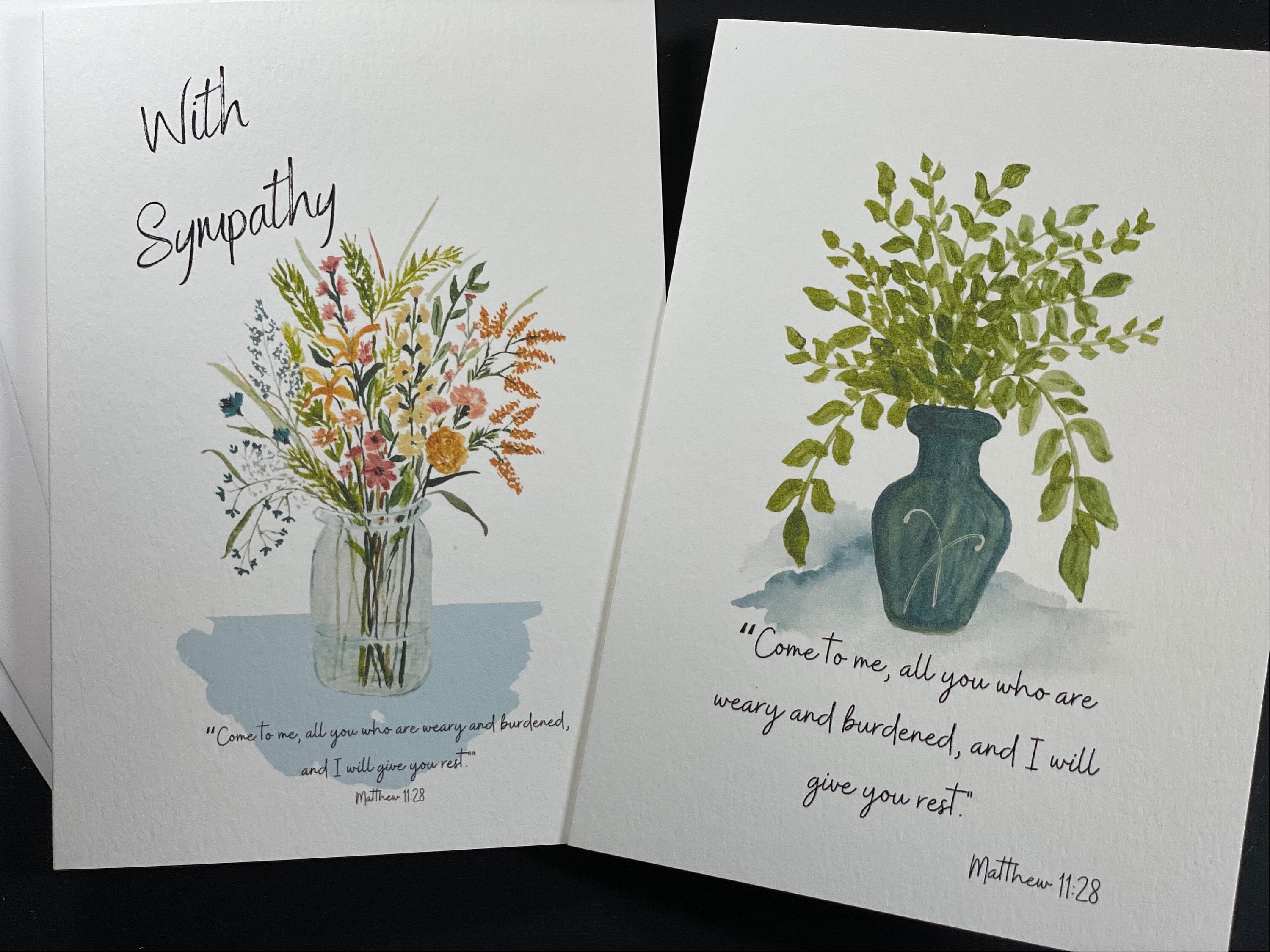 Sympathy Card Bundle 6 Christian Cards Scripture Sympathy - Etsy