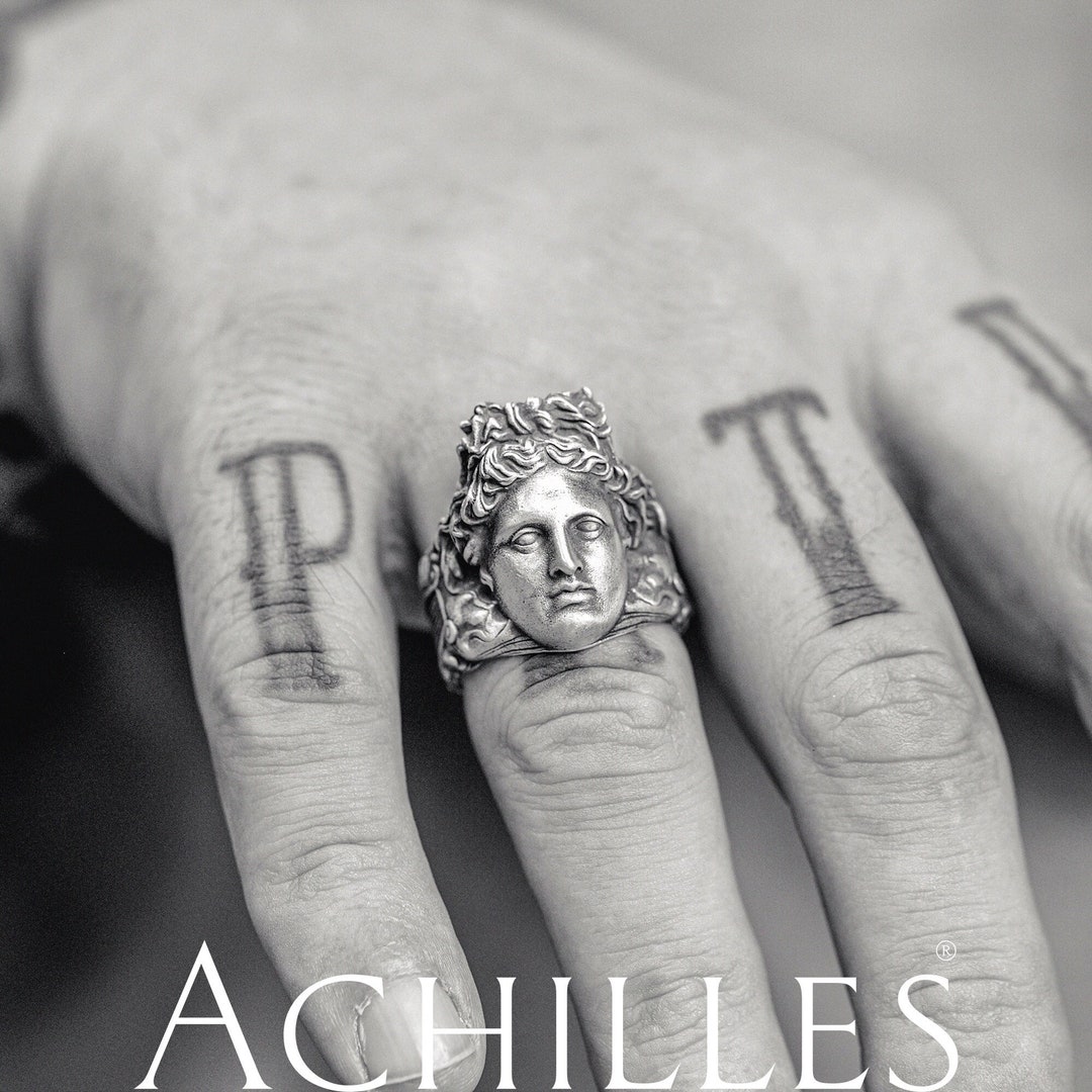 925 Silver Apollo Signet Men Ring, Greek Gods Mythology Apollo Ring ...