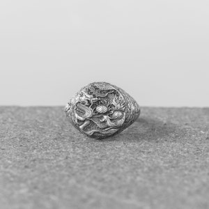 Dragon Phoenix Ring Sterling Silver Ring Handmade Men Ring Unique ...