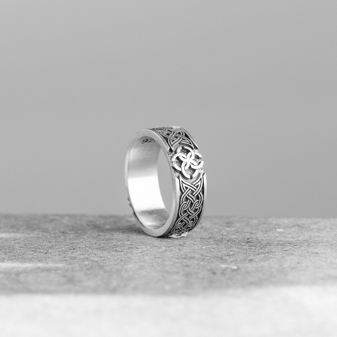 Celtic Wedding Knot Band, Promise Wedding Band, Silver Celtic Jewelry ...