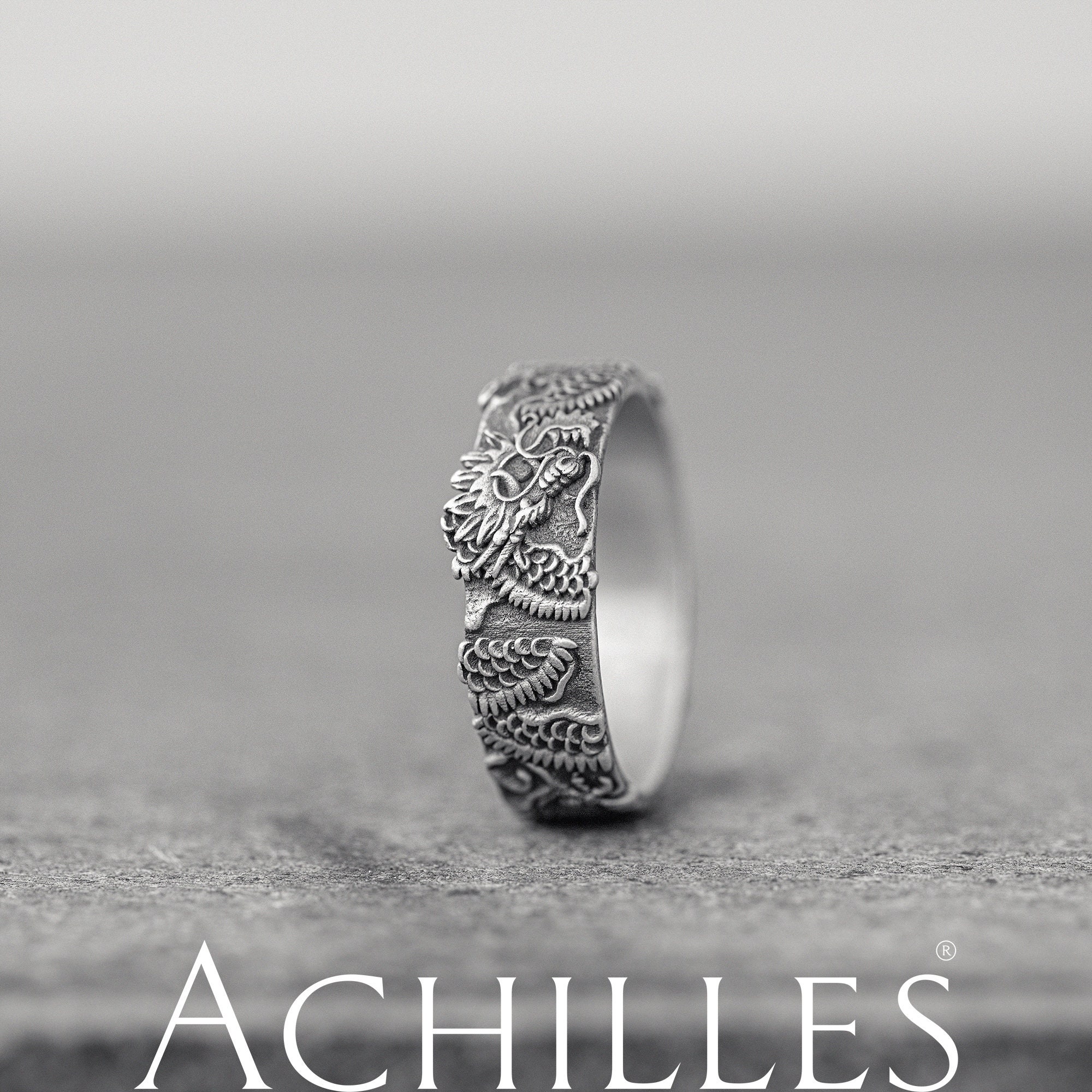 Vintage Men's Dragon Jewelry, 925 Sterling Silver Dragon Ring, Stylish ...