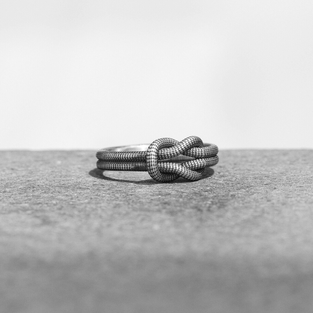 Silver Twisted Rope Ring, 925 Sterling Dainty Ring, Stackable Boho Band ...