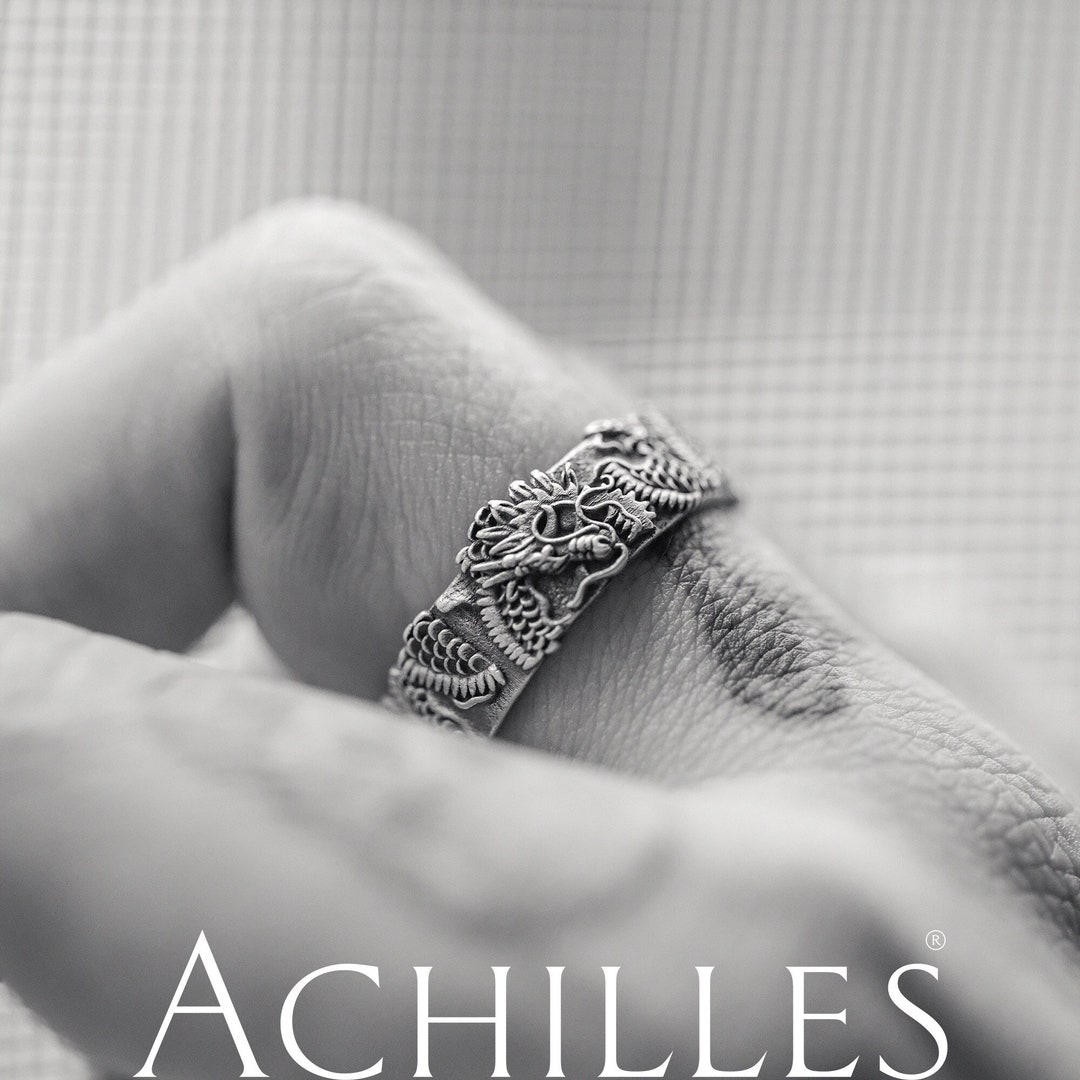 Vintage Men's Dragon Jewelry, 925 Sterling Silver Dragon Ring, Stylish ...