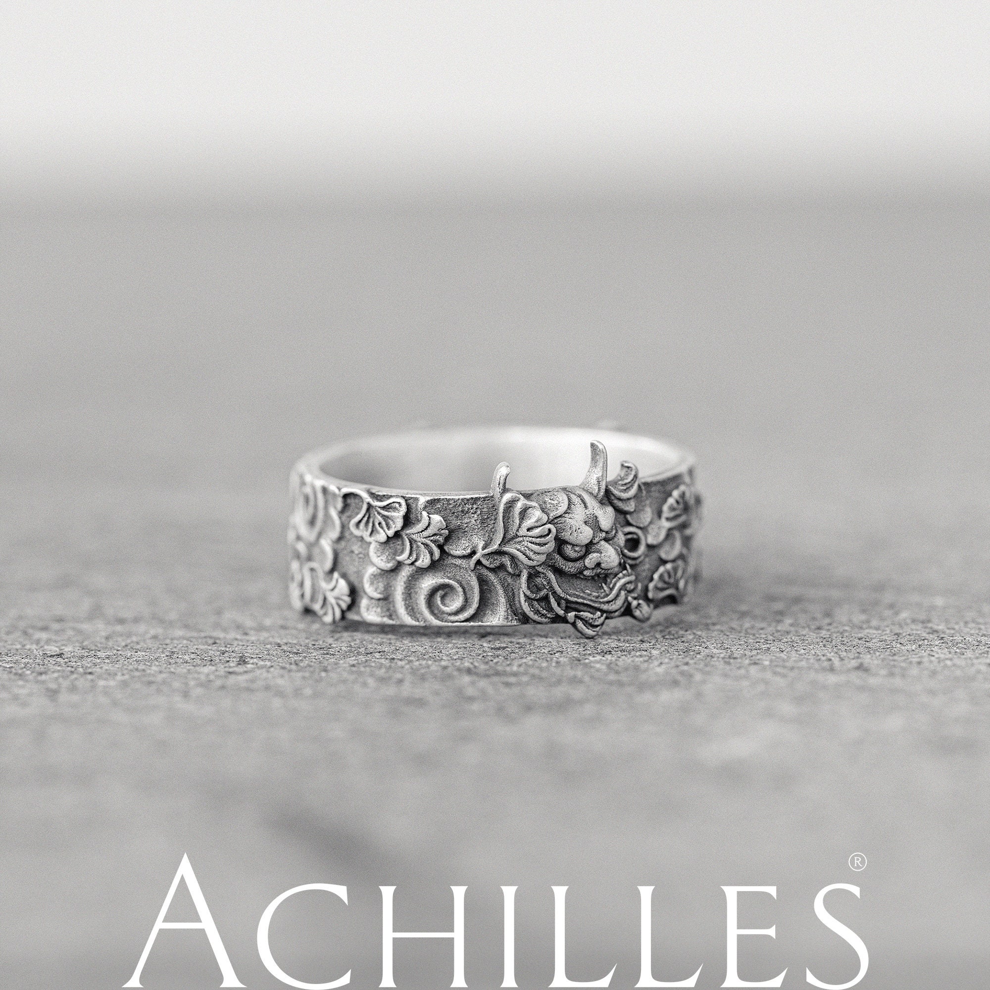 Handmade Hannya Oni Ring, Japanese Demon Mythology Jewelry, Evil Spirit ...