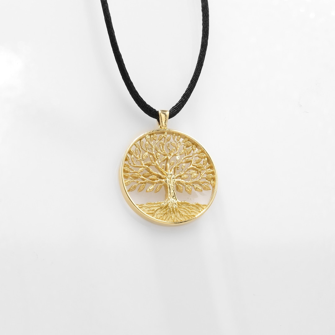 14k Gold Yggdrasil Pendant: Tree of Life Viking Necklace - Etsy