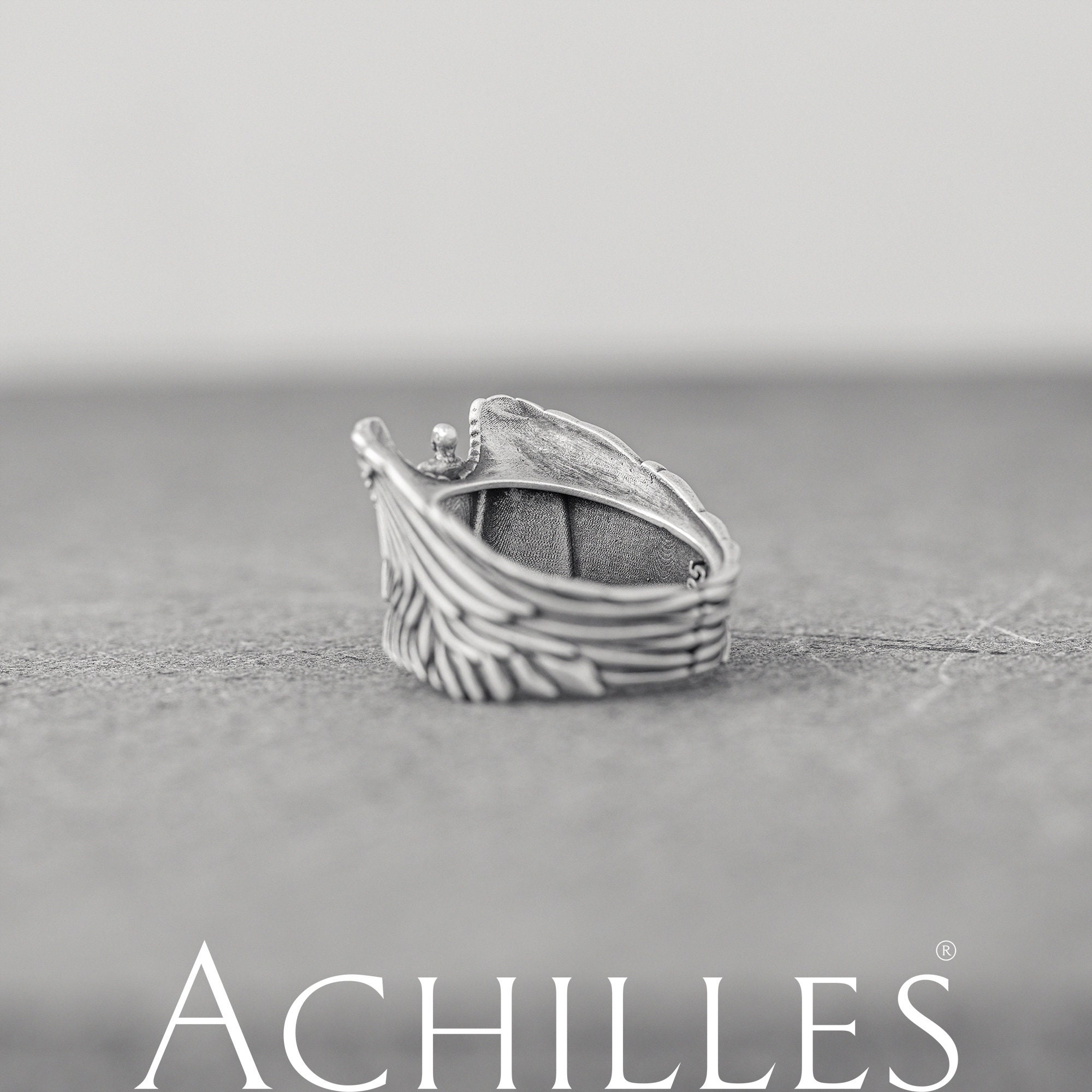 Michael the Archangel Wrap Ring in 925 Sterling Silver, St Michael Mens ...