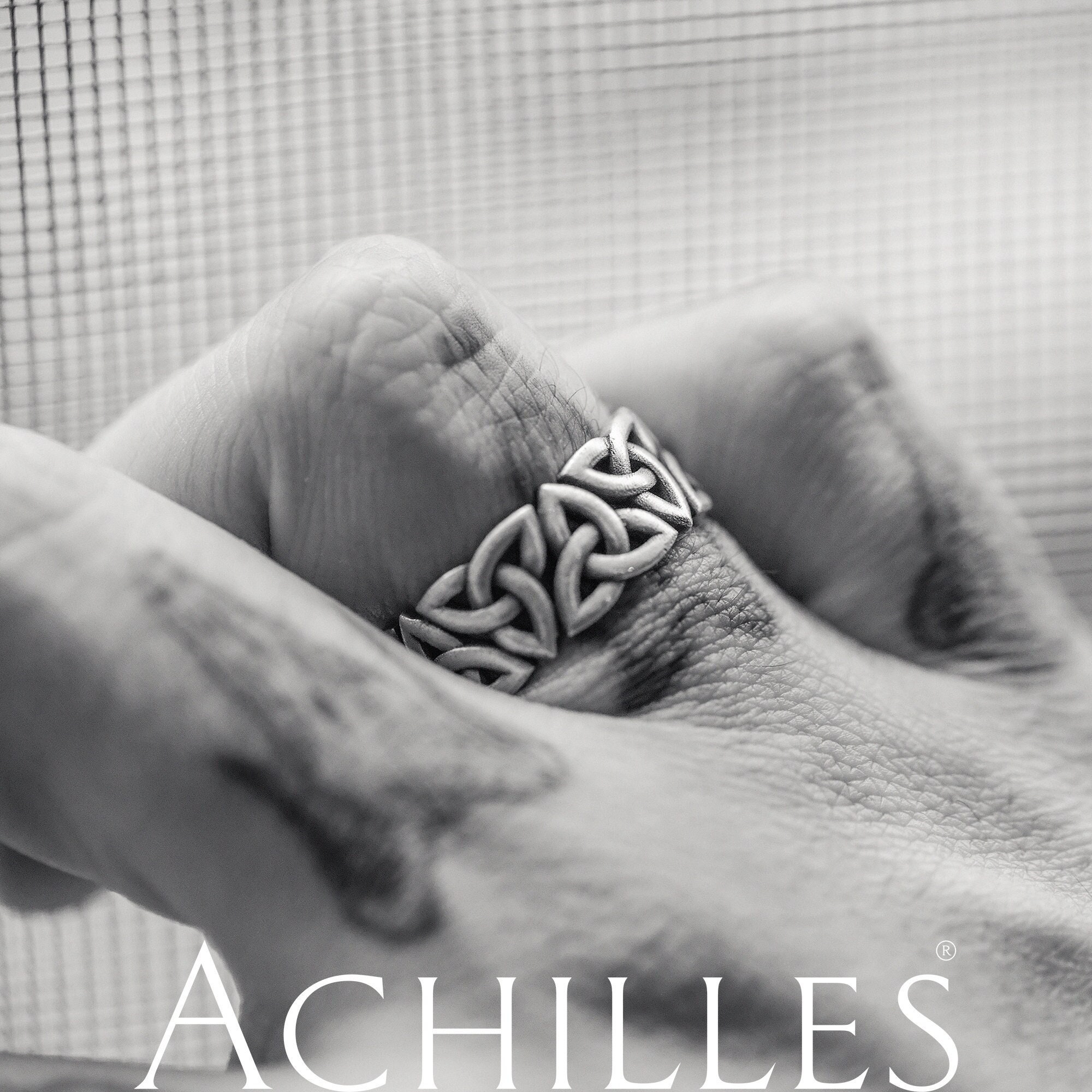 Celtic Wedding Knot Band, Mens Trinity Promise Ring, Triquetra Wedding ...