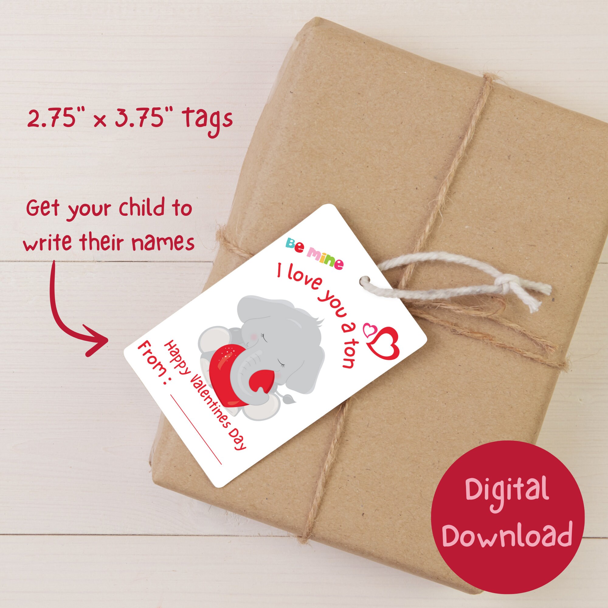 Printable Wild Animals Valentines Day Tags / Cards, Valentines Cards ...