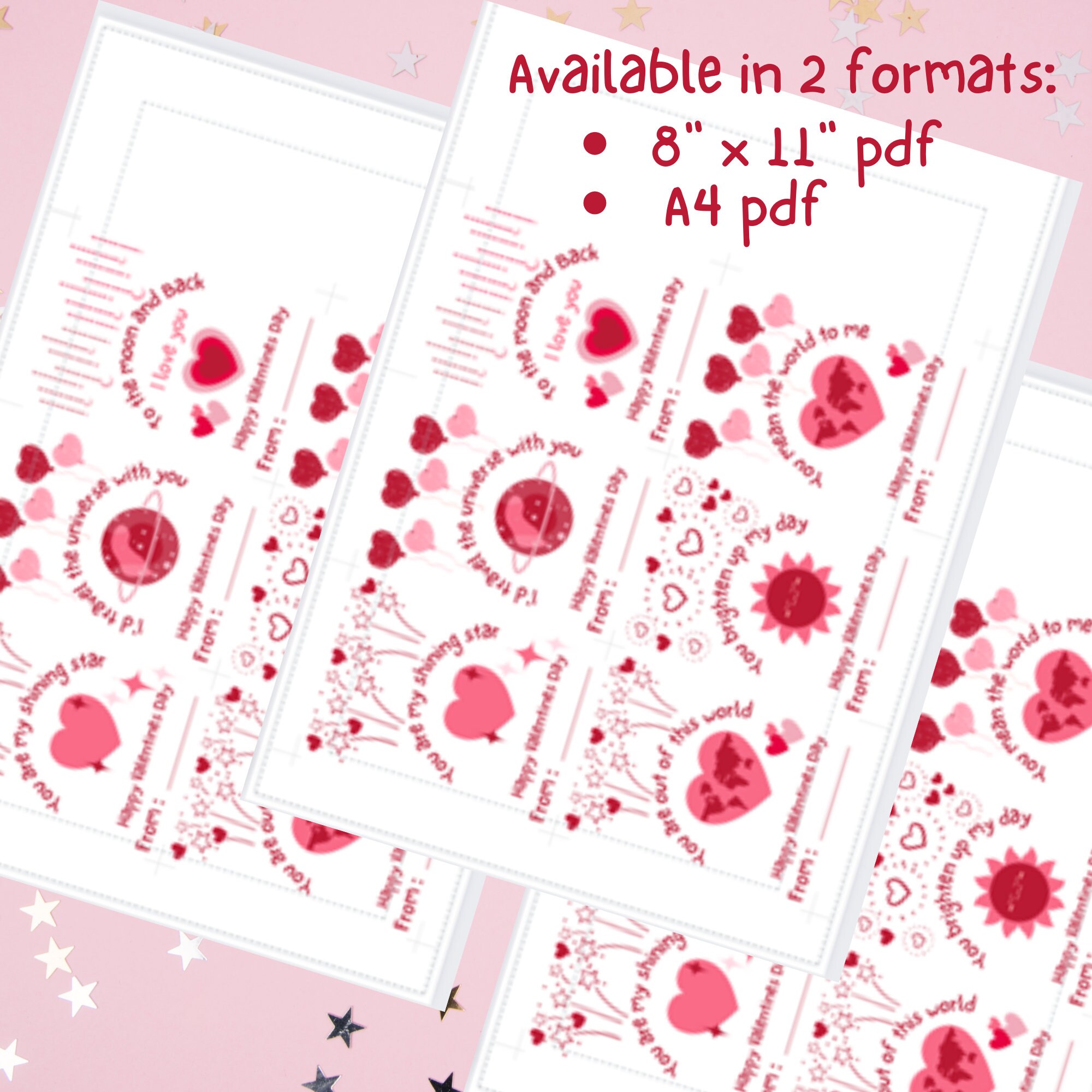 Printable Valentines Day Gift Tags/cards for Kids. Valentines Cards for ...