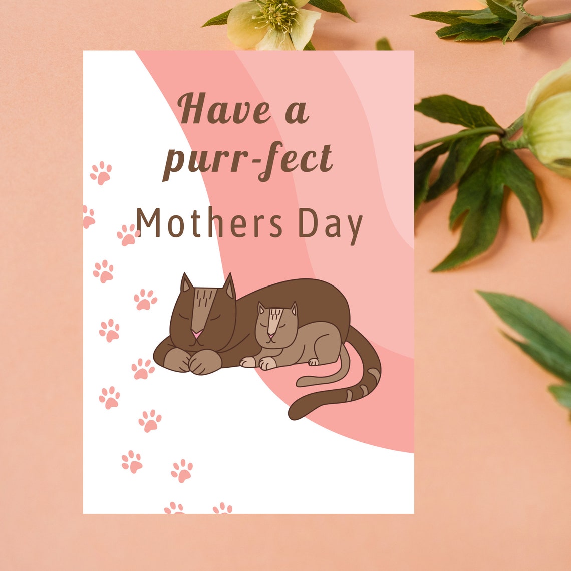 Printable Mother's Day Card, Instant Digital Download, Cute Happy ...