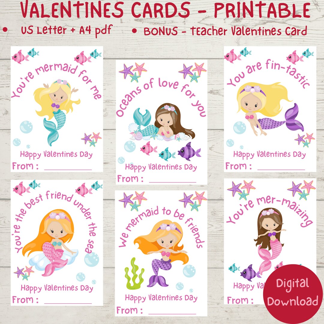 Printable Valentines Day Tags / Cards, Valentines Cards for School ...