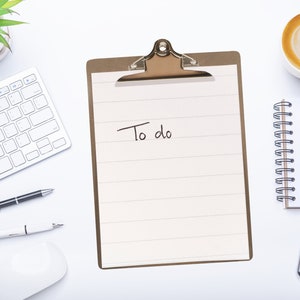 Wooden Clipboard Canva Frame and Mockup, Commercial and Personal ...