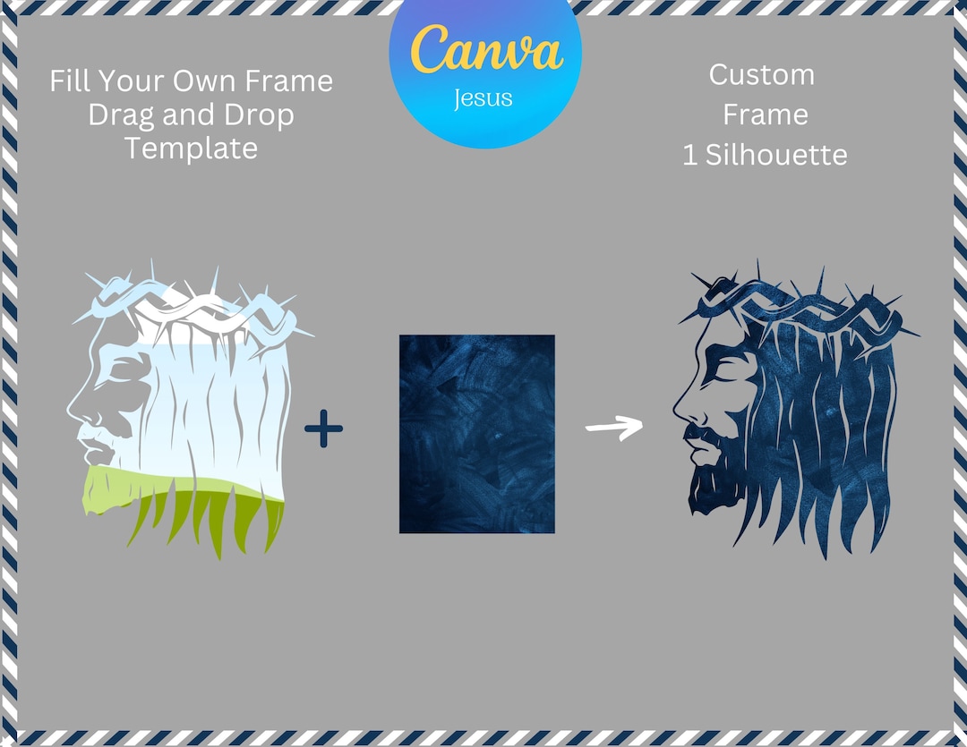 Religious Christian Jesus Canva Frame Commercial and - Etsy