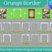 Grunge Edge Canva Frames, Aged Weathered Border, Commercial & Personal ...