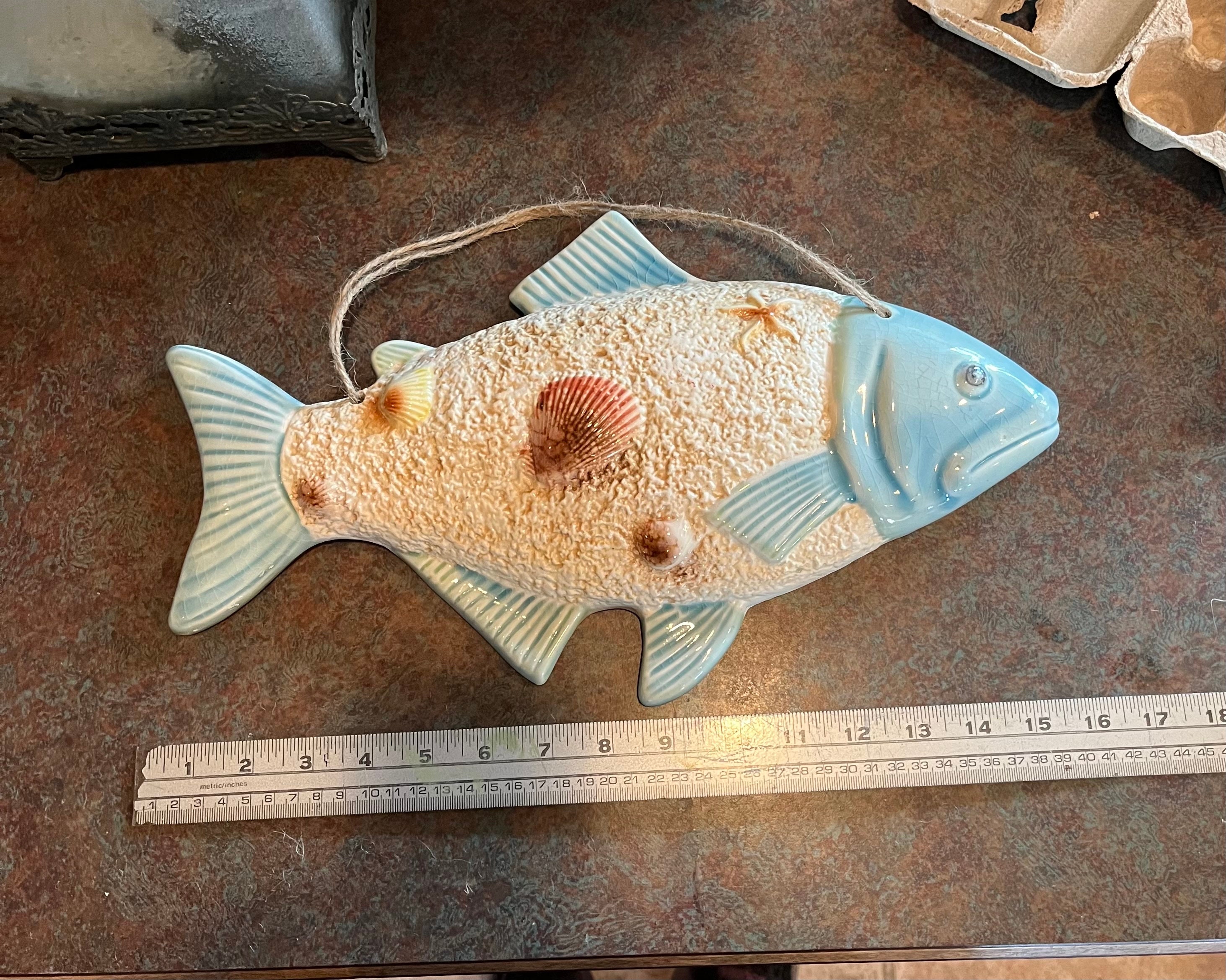 Vintage Ceramic Fish Wall Hanging - Etsy