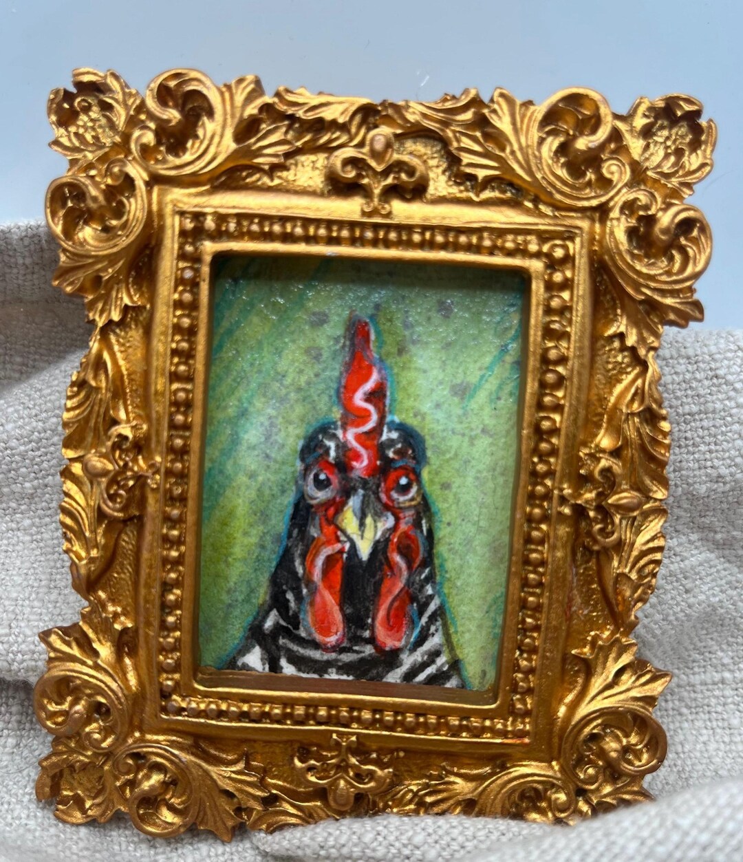 Collette, an Original Miniature Watercolor Painting - Etsy