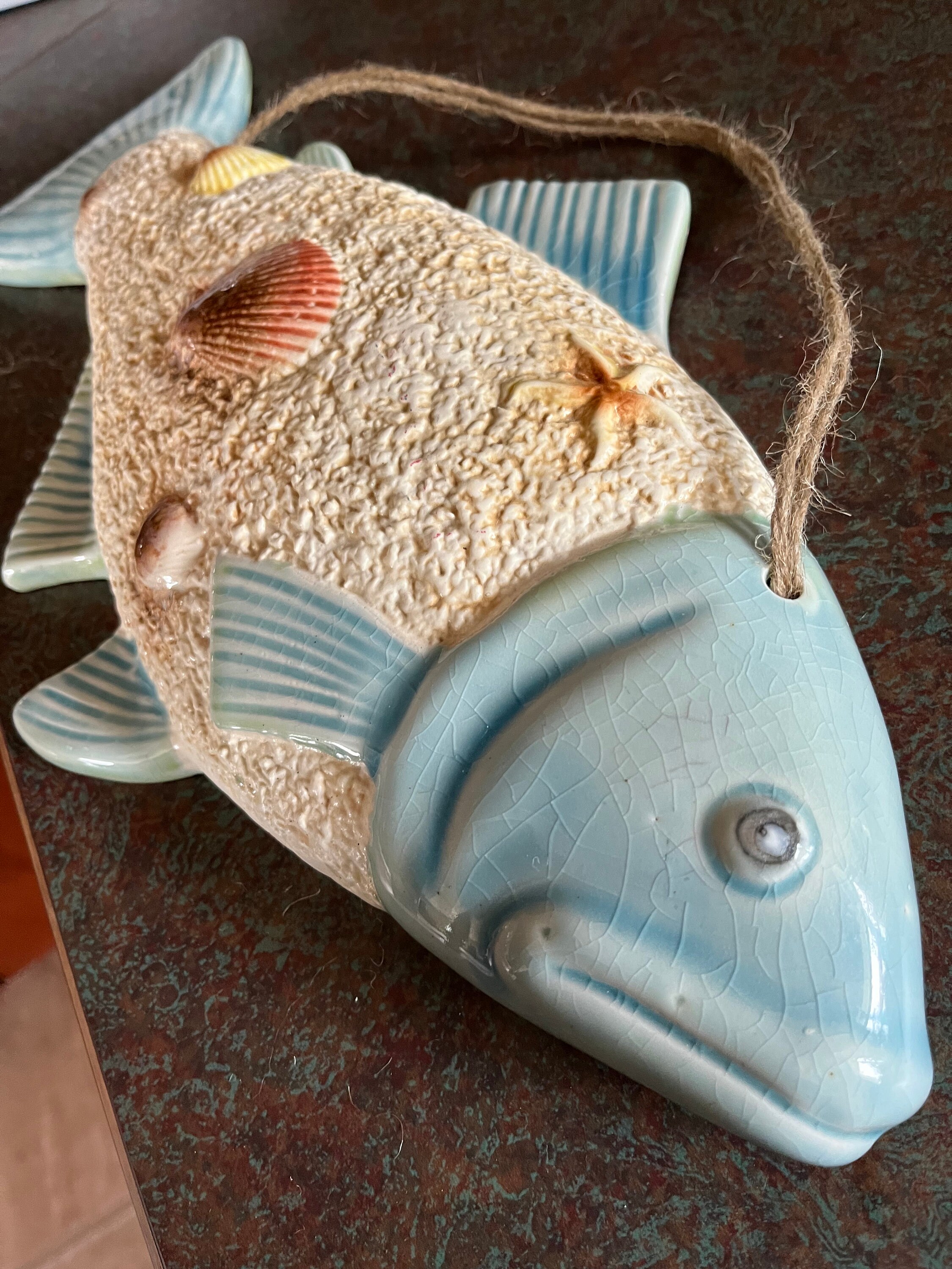 Vintage Ceramic Fish Wall Hanging - Etsy