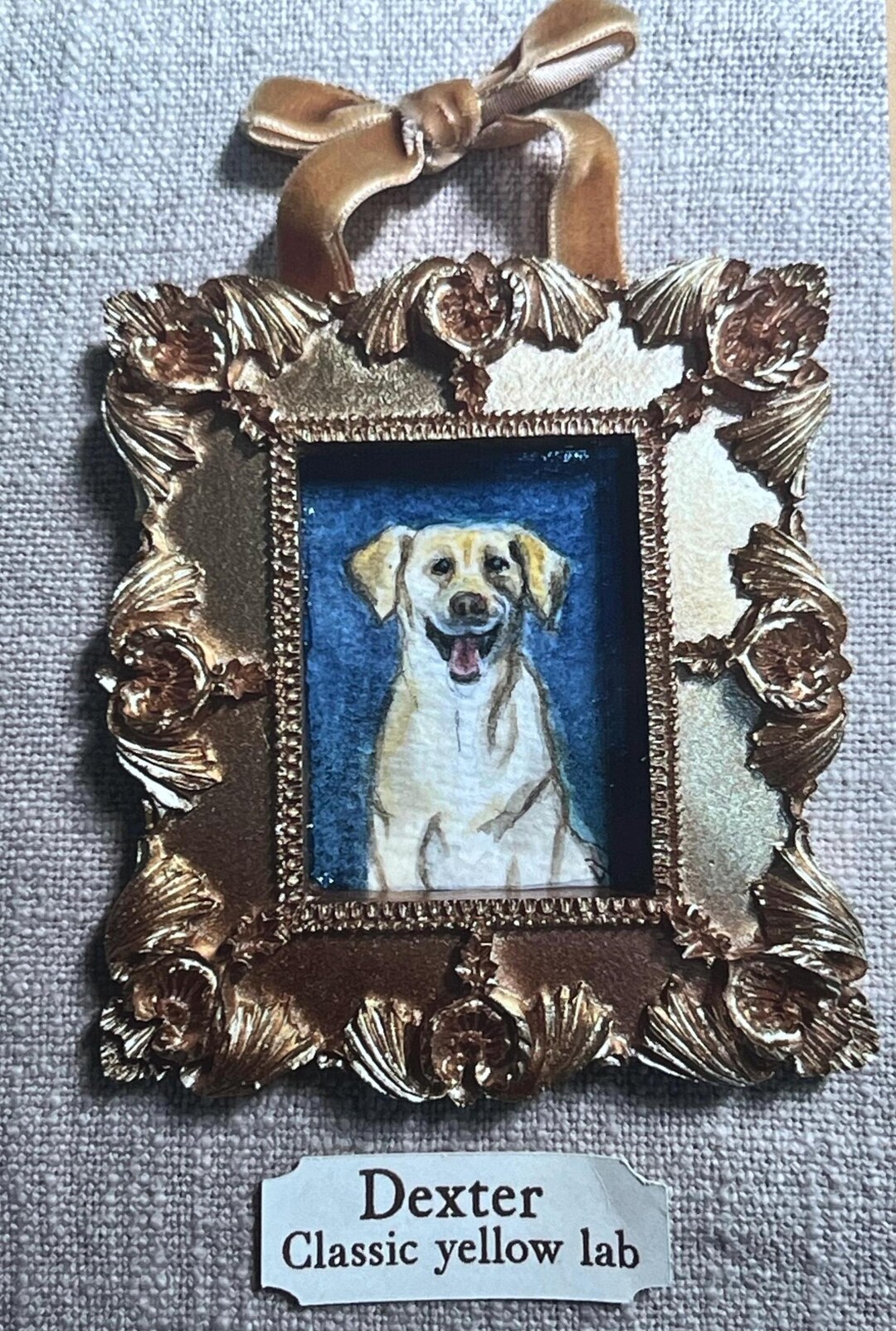 Dexter, Original Miniature Watercolor - Etsy