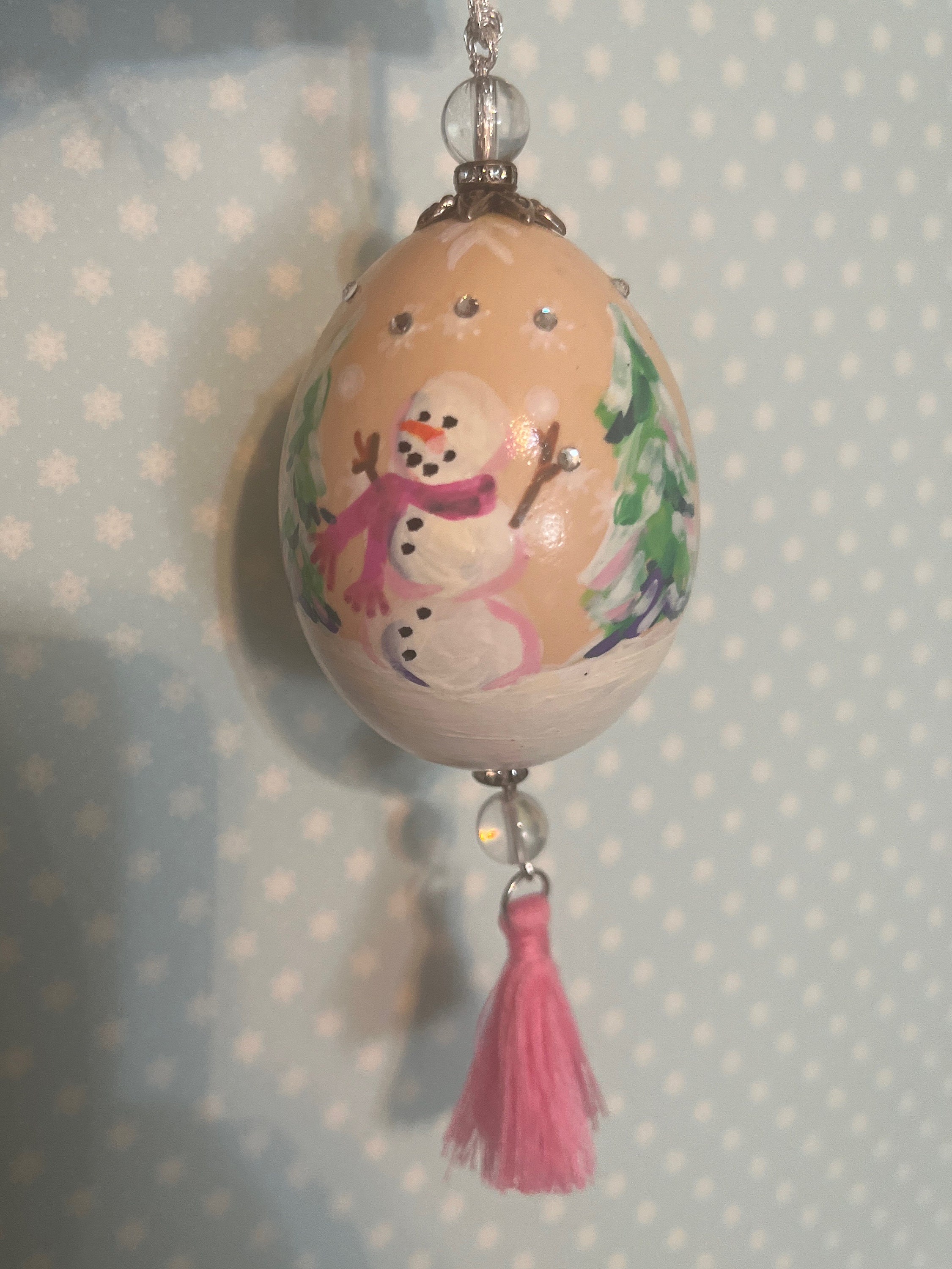 Snowman Egg Ornament - Etsy