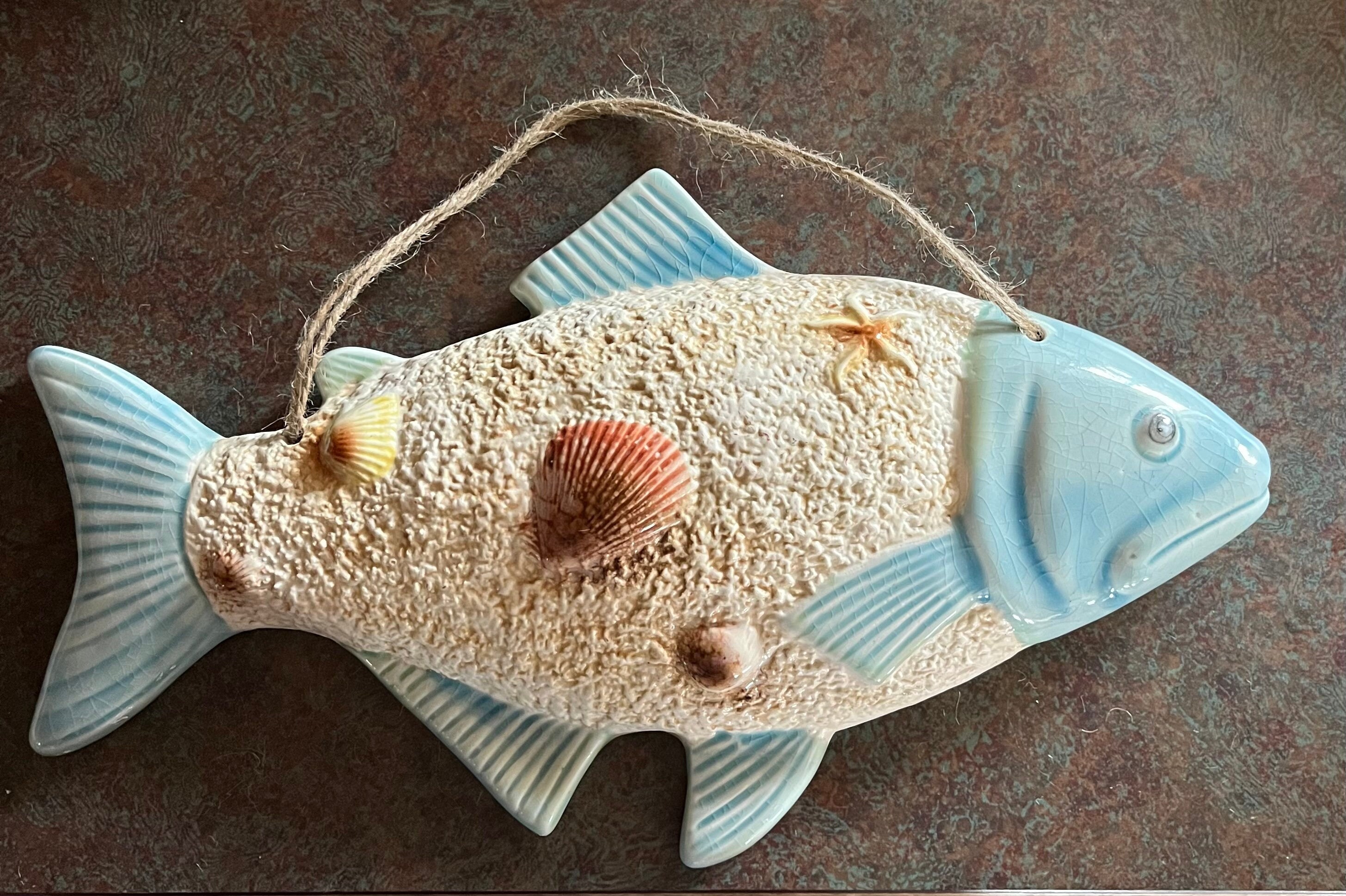 Vintage Ceramic Fish Wall Hanging - Etsy