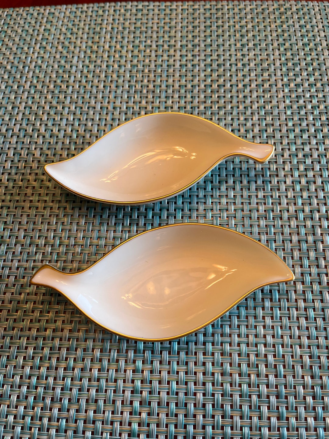 2 Small Lenox Leaf Dishes - Etsy