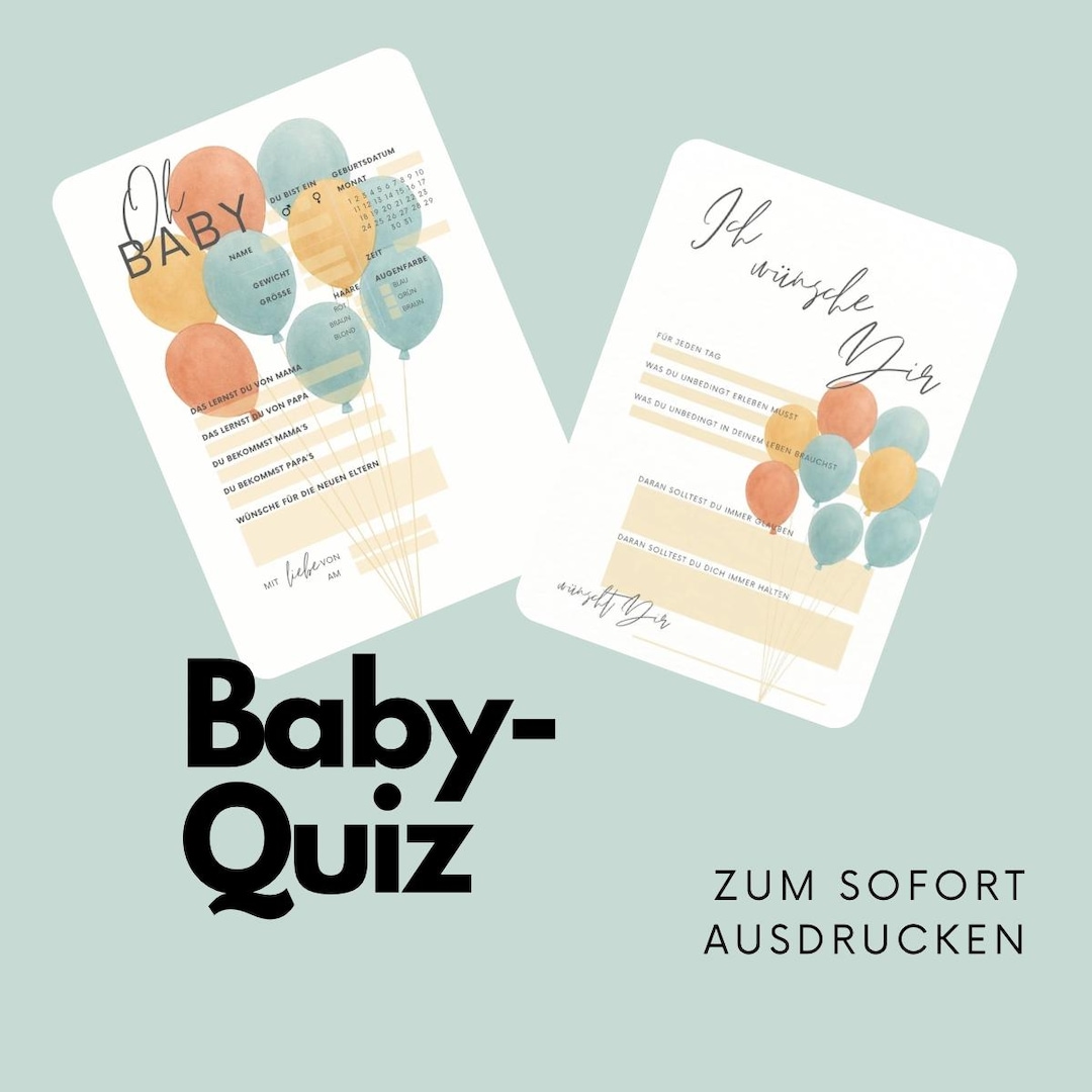 Baby Quiz | Baby Shower Game | Baby Shower Quiz - Etsy