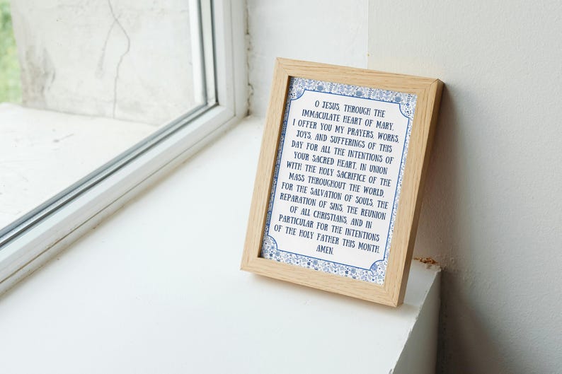 Catholic Morning Offering Prayer 8x10 Poster Print - Etsy