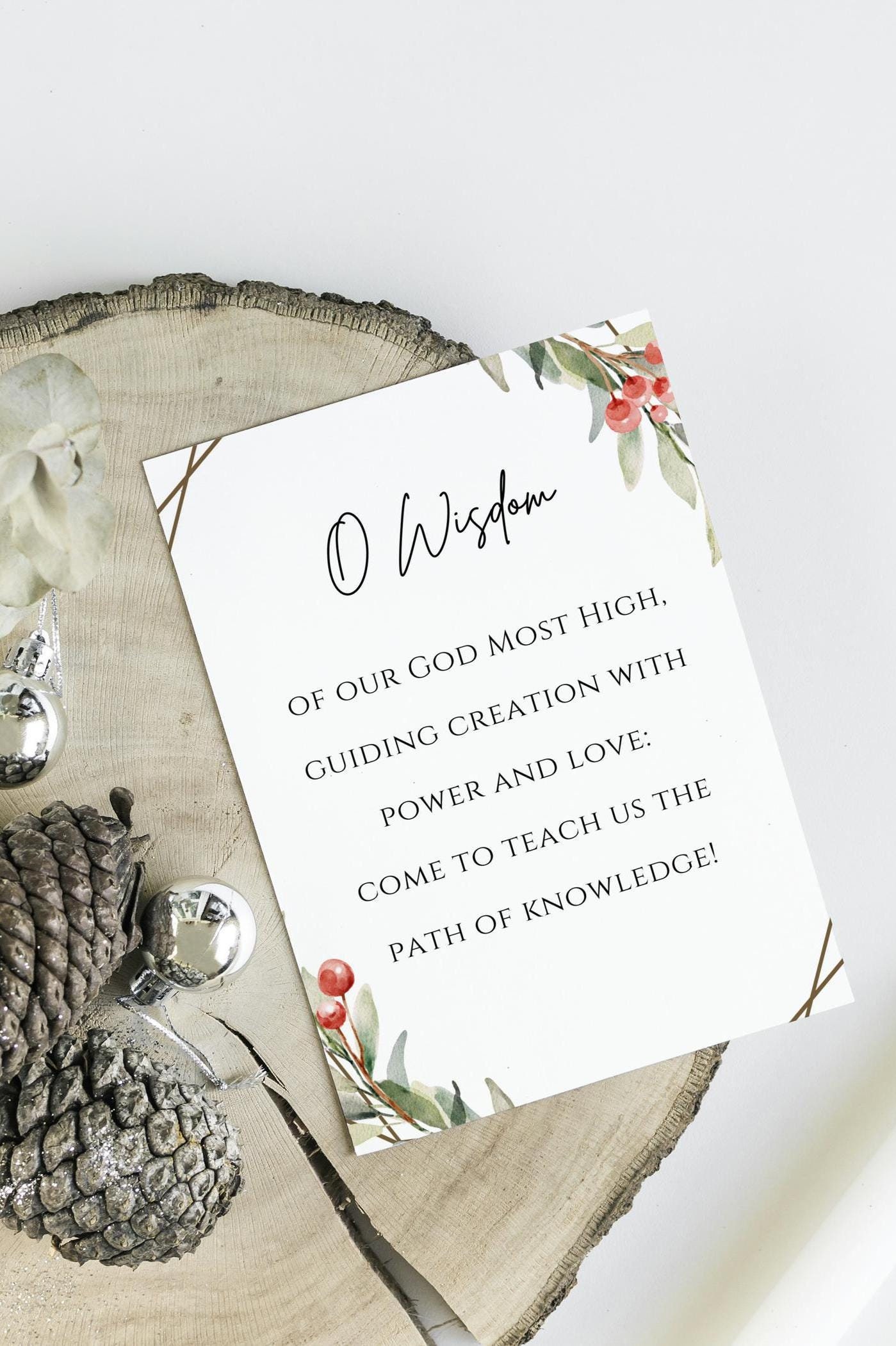 O Antiphons - Printable Prayers for Advent and Christmas Decor - Etsy