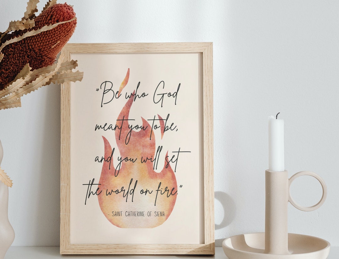 Catholic Wall Art - St. Catherine of Siena Printable Quote - Digital ...
