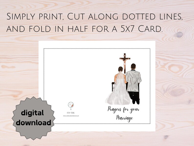 Catholic Wedding Card, Printable Catholic Card, Religious Wedding Card, Catholic Wedding Gifts ...