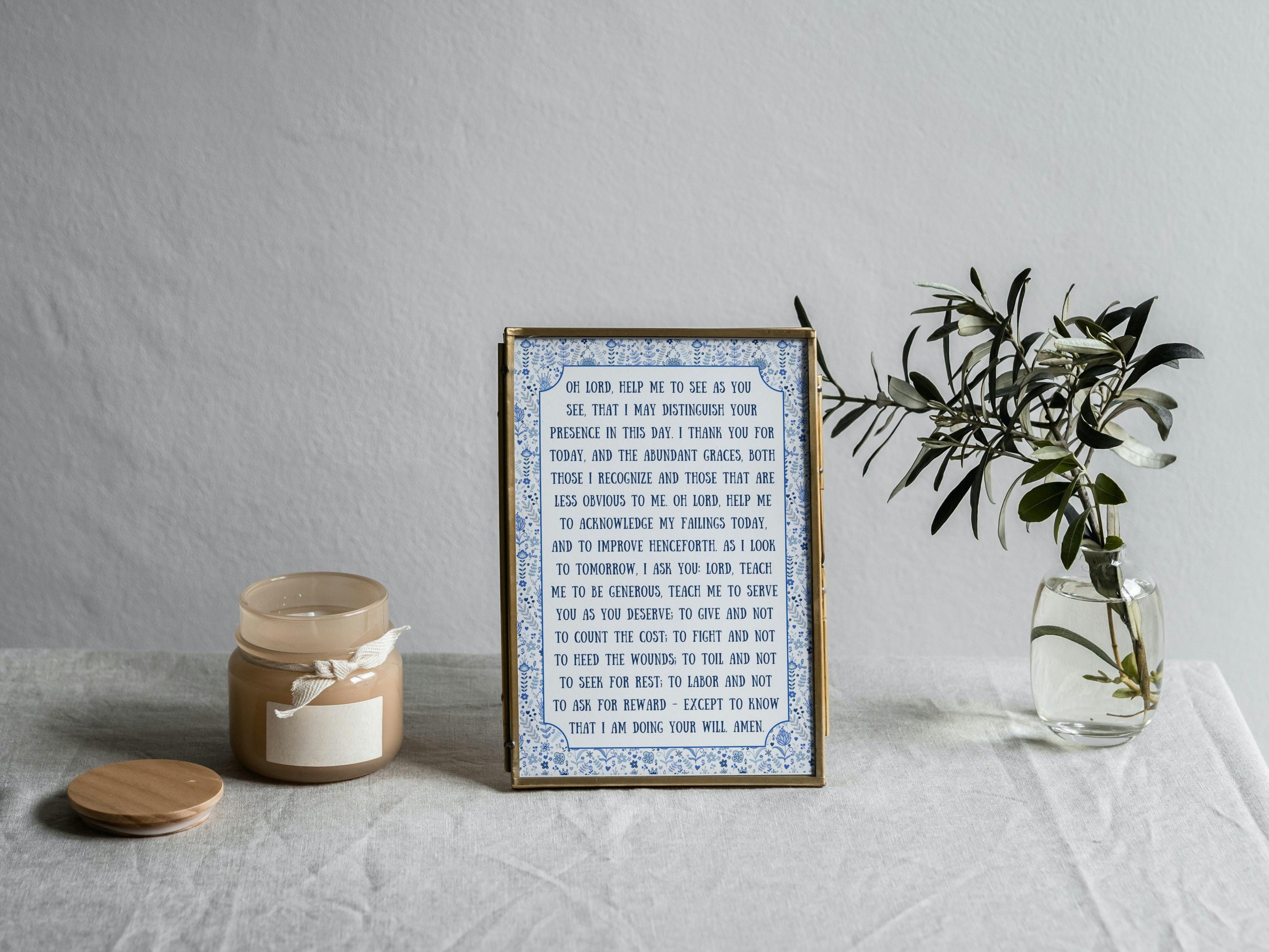 Traditional Catholic Daily Examen Prayer Card: Printable Wall Art ...