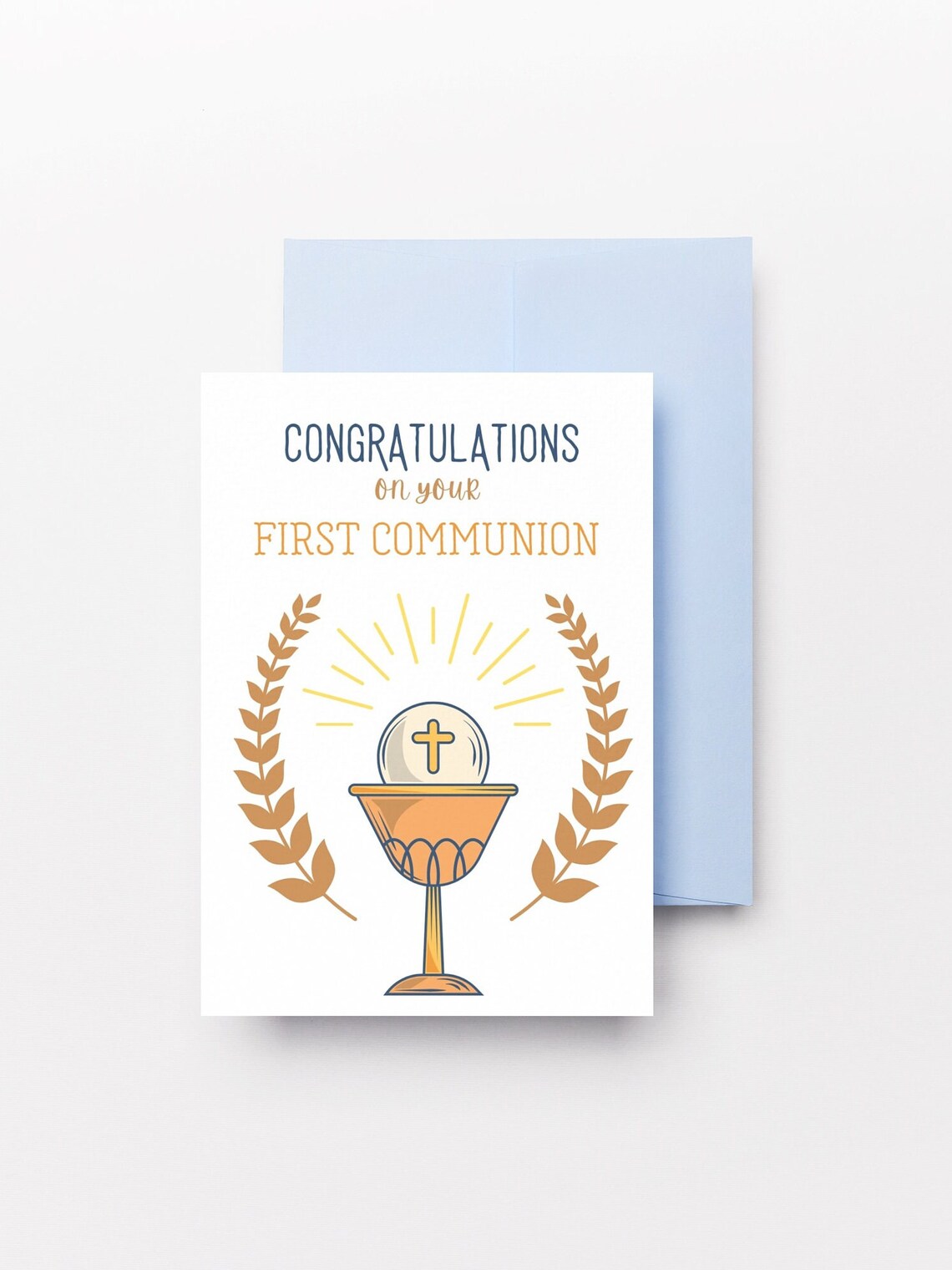 PRINTABLE Catholic First Communion Card Instant Download First ...
