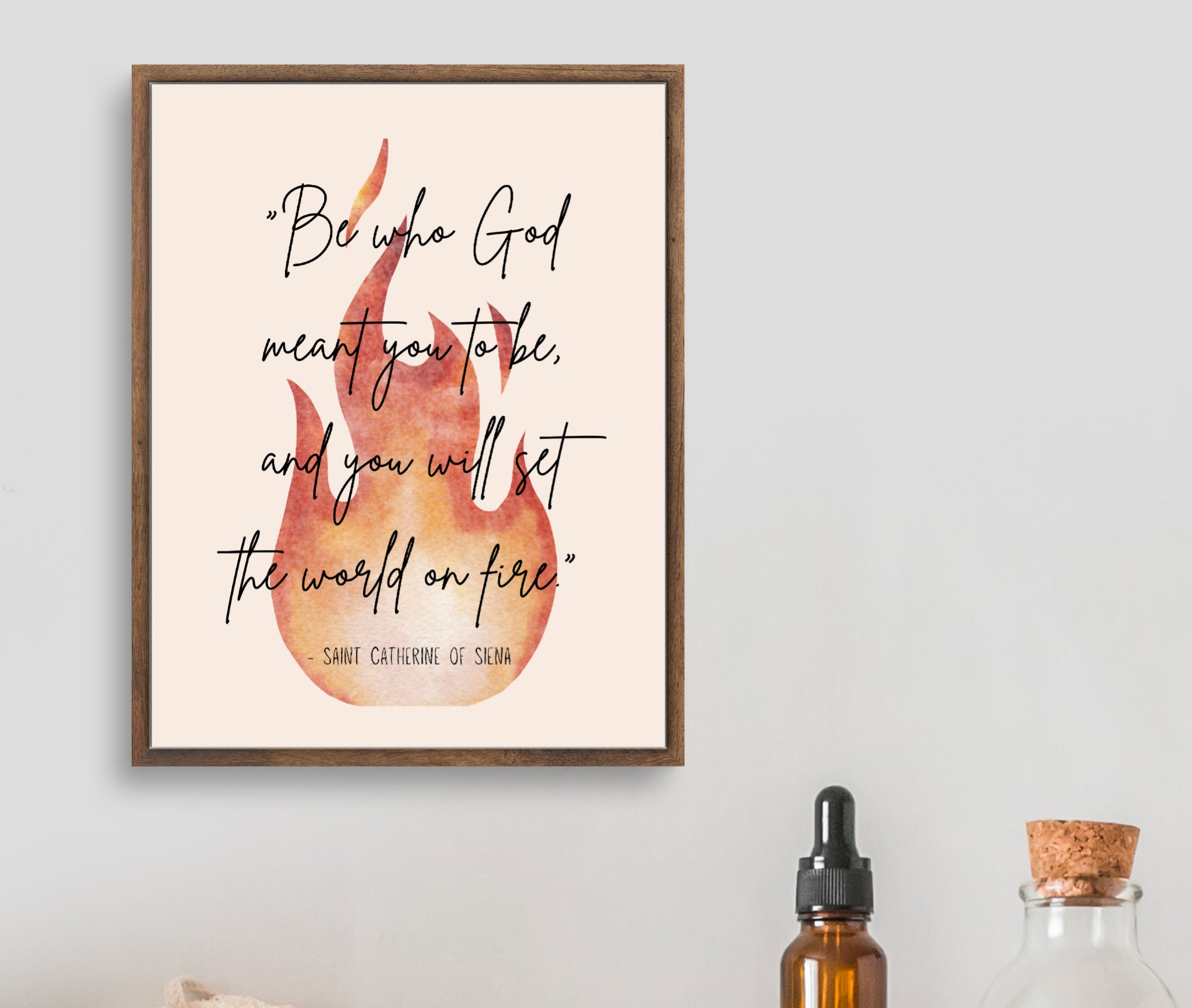 Catholic Wall Art - St. Catherine of Siena Printable Quote - Digital ...